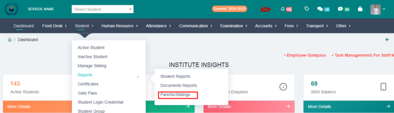Parents Login | EduChanger's ERP Help